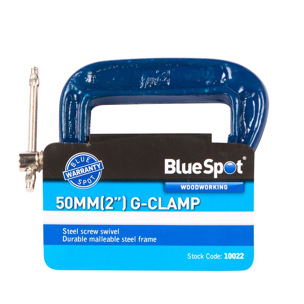 Blue Spot 50mm (2") Fine Thread G-Clamp – Just The Job Supplies Ltd