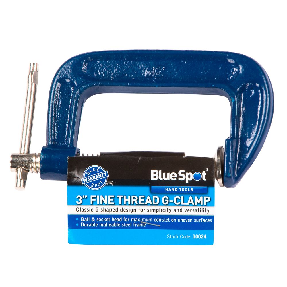 Blue Spot 75mm (3") Fine Thread G-clamp – Just The Job Supplies Ltd