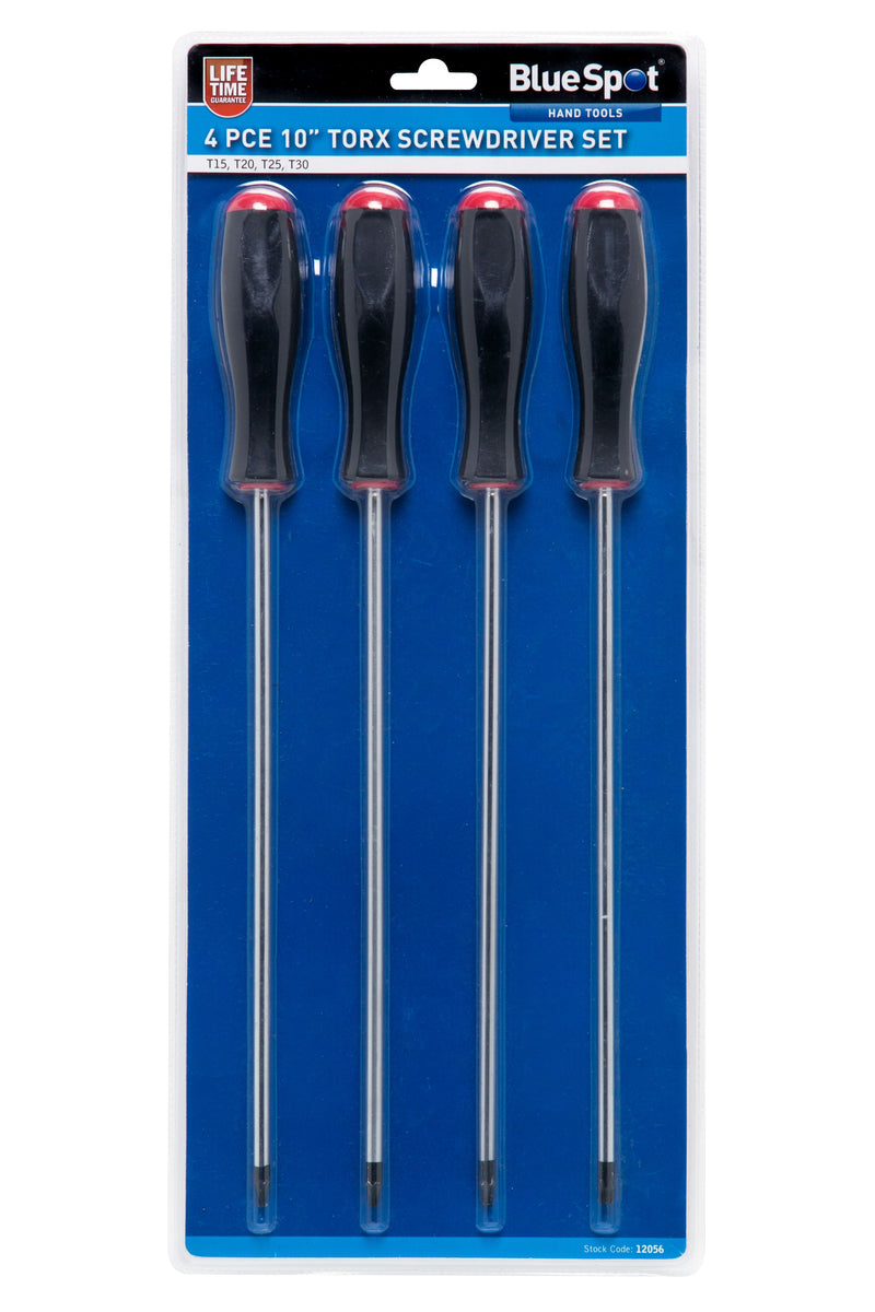 Blue Spot 4 Piece 10” Torx Screwdriver set – Just The Job Supplies Ltd