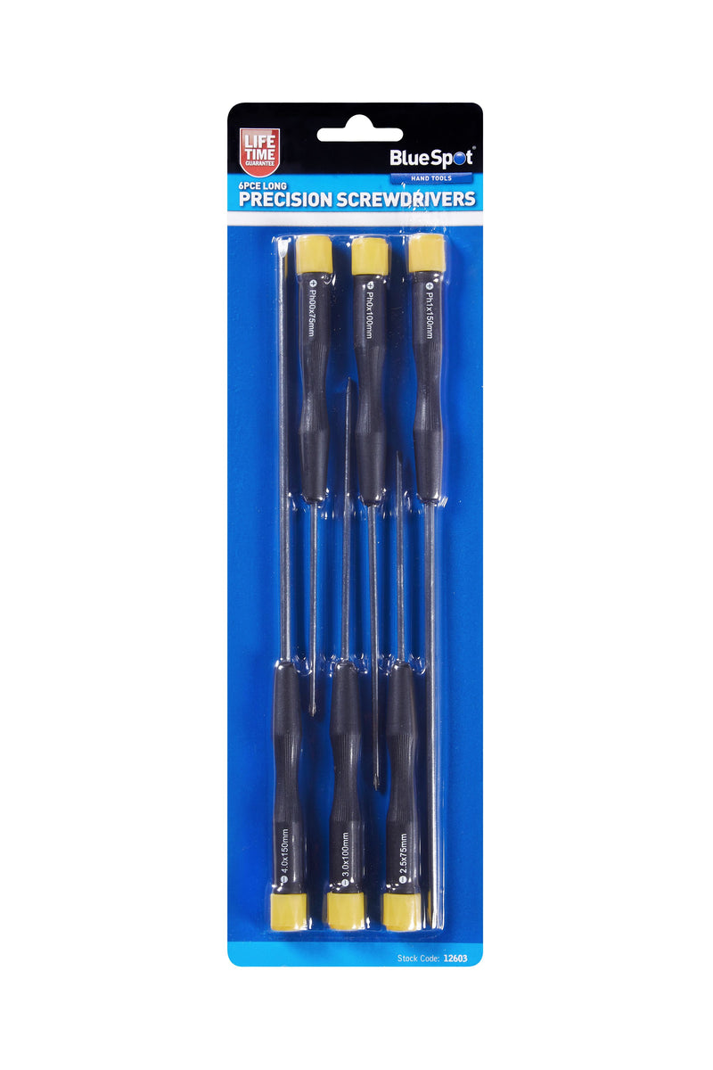 Blue Spot 6 Piece Long Precision Screwdriver Set – Just The Job ...