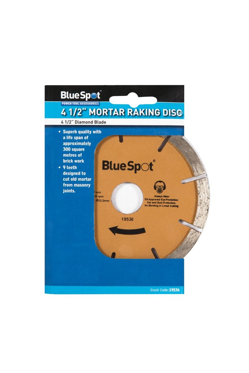 Blue Spot 115mm (4.5) Diamond Mortar Raking Disc – Just The Job ...