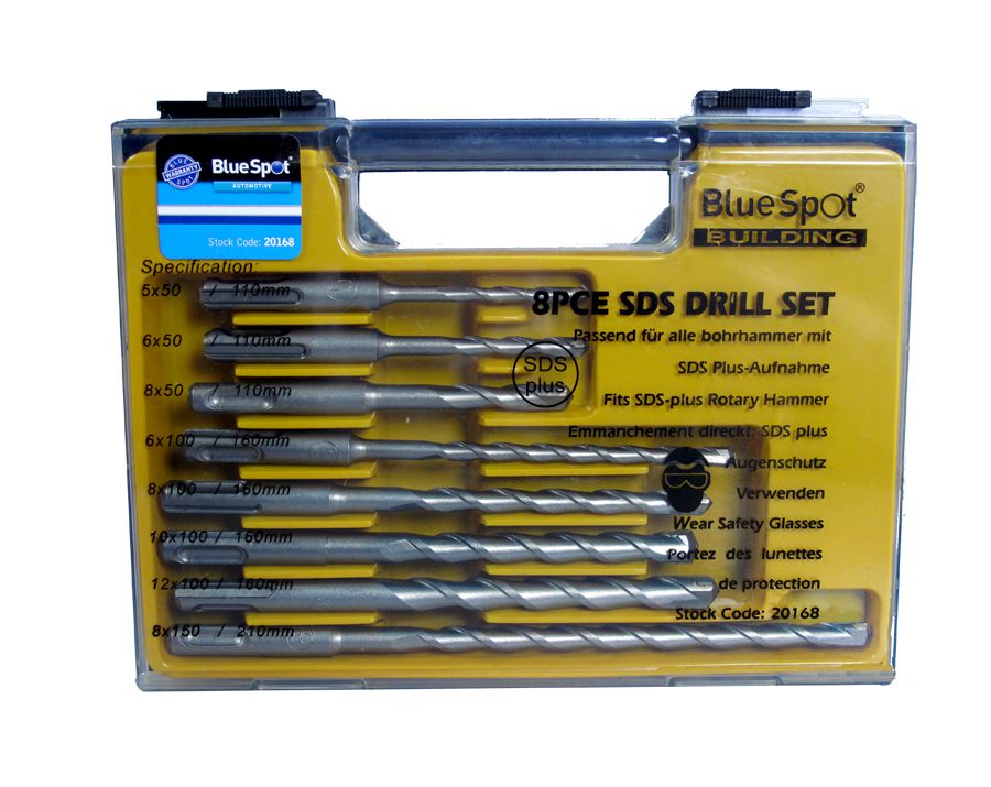 Blue Spot 8 Piece SDS Plus Drill Bit Set (5mm - 12mm) – Just The Job ...