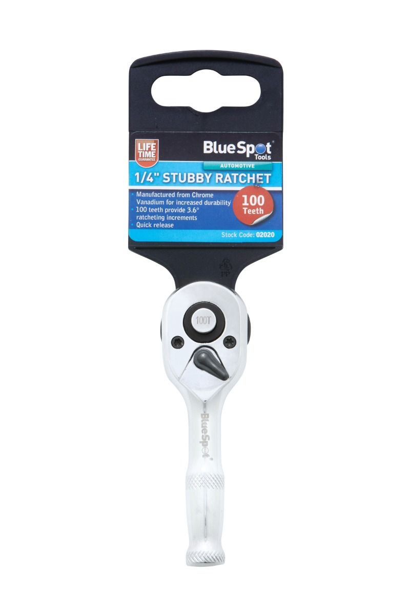 Blue Spot 1/4" Stubby Ratchet (100 Teeth) – Just The Job Supplies Ltd