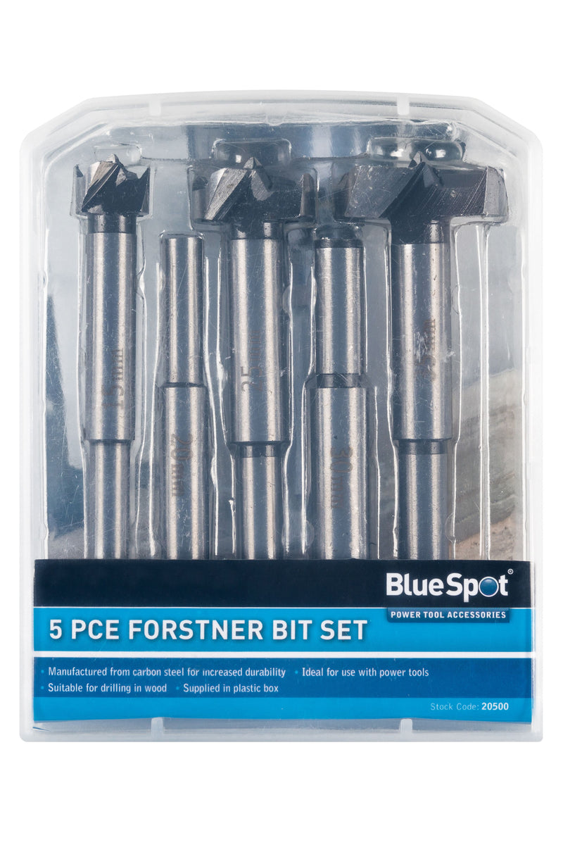 Blue Spot 5 Piece Forstner Bit Set (15mm - 35mm) – Just The Job ...