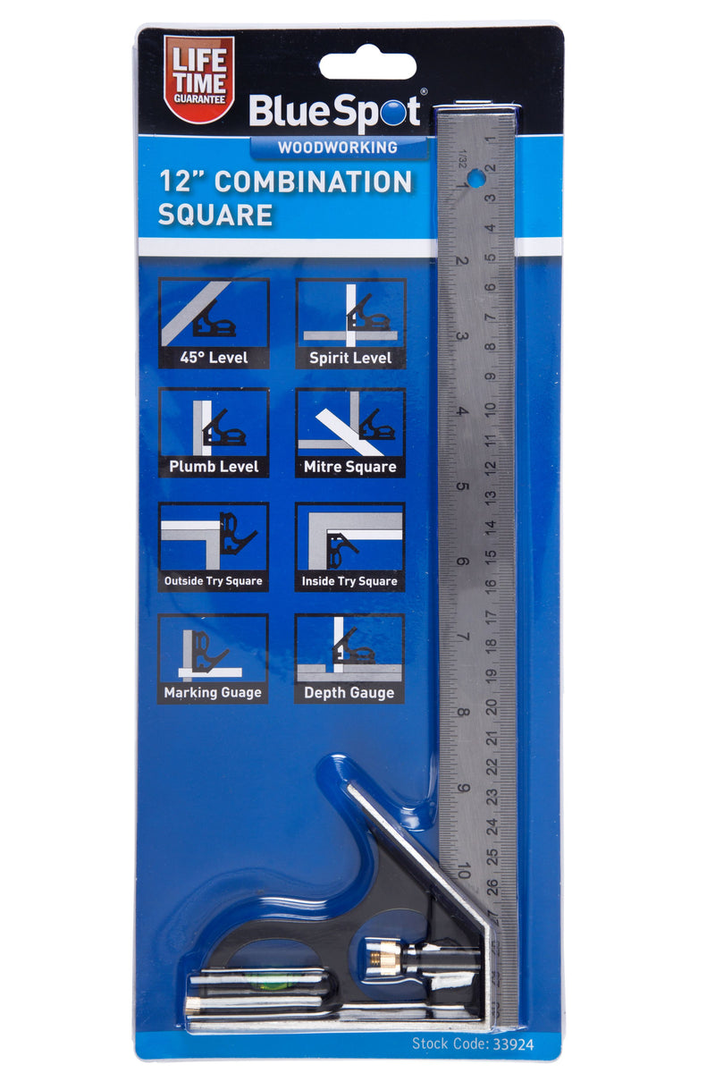 Blue Spot 300mm (12") Combination Square – Just The Job Supplies Ltd
