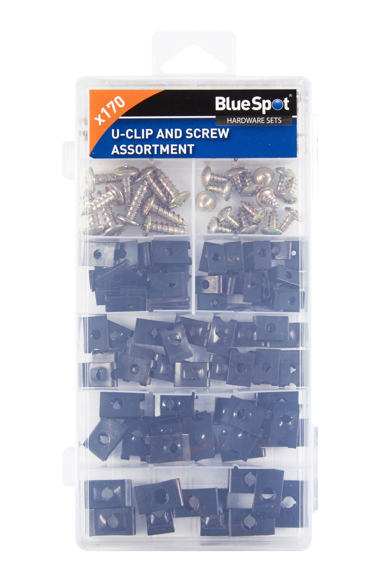 Blue Spot 170 Piece Assorted U-Clip and Screw Set – Just The Job ...