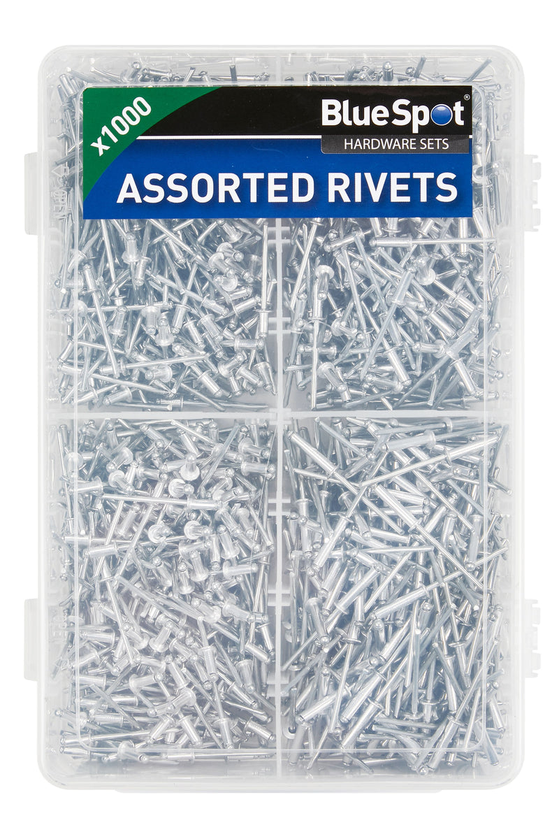 Blue Spot 1000 Piece Assorted Blind Rivet Set (6.4mm, 8mm, 9.5mm, 15.9 ...