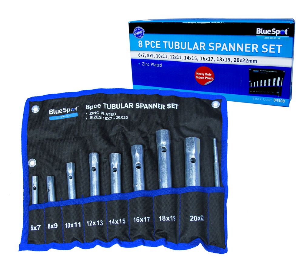 Blue Spot 8 Piece Tubular Spanner Set (6-22mm) – Just The Job Supplies Ltd