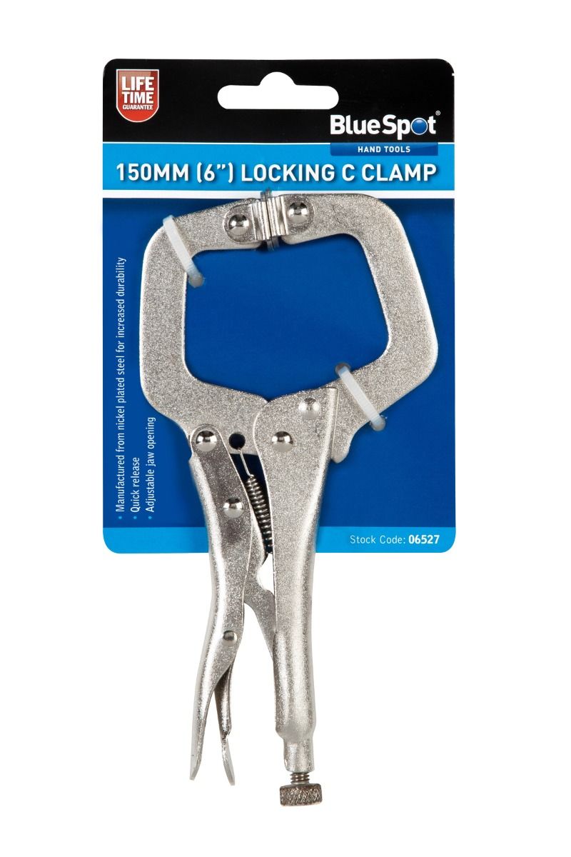Blue Spot 170mm (7") Locking C Clamp – Just The Job Supplies Ltd