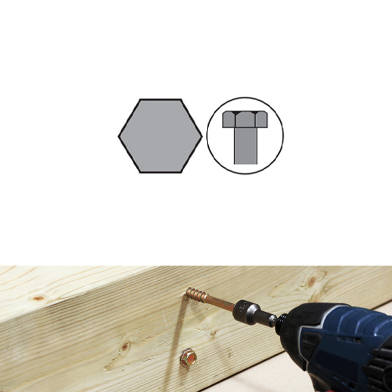 Timco Coach Screws - Hex - Yellow – Just The Job Supplies Ltd